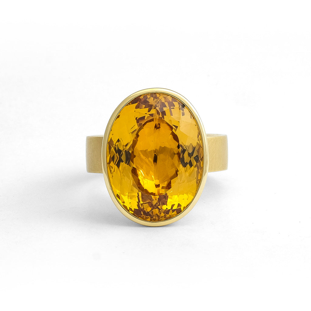 Ring Georg Spreng 'Solo' Gelbgold mit Citrin – CHRISTINE KUBE DesignSchmuck