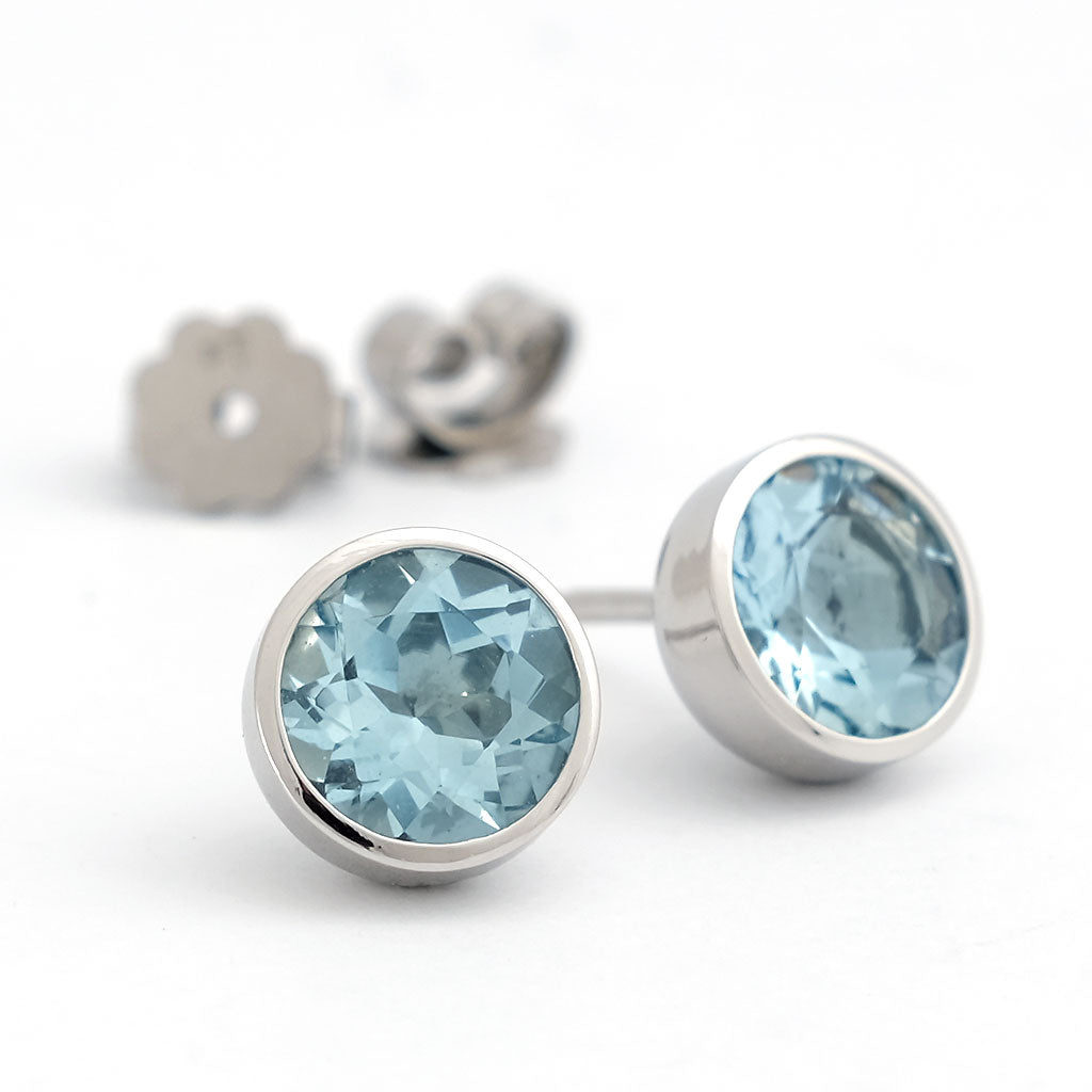 Ohrstecker Georg Spreng 'Blub 8' Aquamarin – CHRISTINE KUBE DesignSchmuck